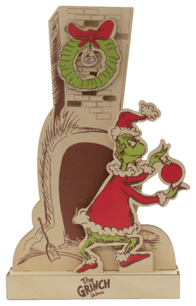 Licensed Lit Grinch Steals Christmas Wood Dr Seuss Laser Cut 6006912 ...