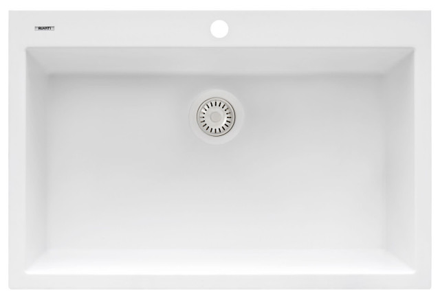 Ruvati RVG1030 epiGranite 31-1/8" Drop In Single Basin Granite ...