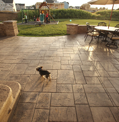 Rustic Stamped Concrete Patios, Pool Decks and Hardscapes - Rustic ...
