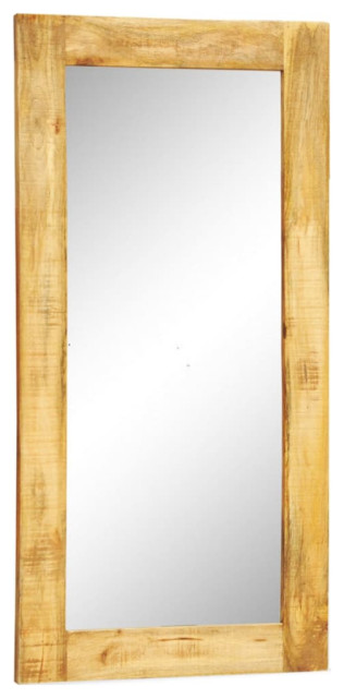 Solid Wood Framed Rectangle Wall Mirror 47.2"x23.6" - Farmhouse - Wall ...