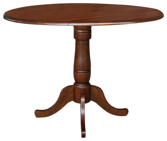 Round Dual Drop Leaf Pedestal Table - Traditional - Dining Tables - by ...