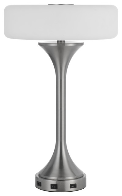Espoo 22.13" Height Brushed Steel Metal Table Lam - Transitional ...