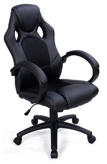 Desk Office Chair Race Car Style Bucket Seat - Black - Contemporary ...