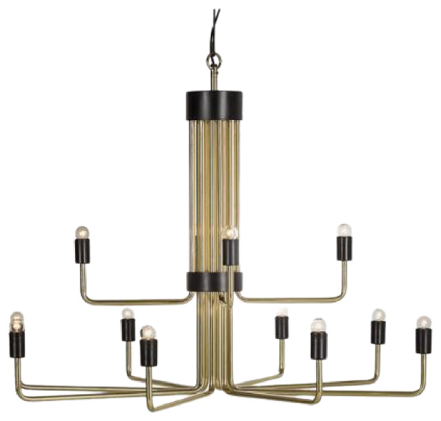 Brass Framed 12 Light Chandelier | Andrew Martin Le Marais ...