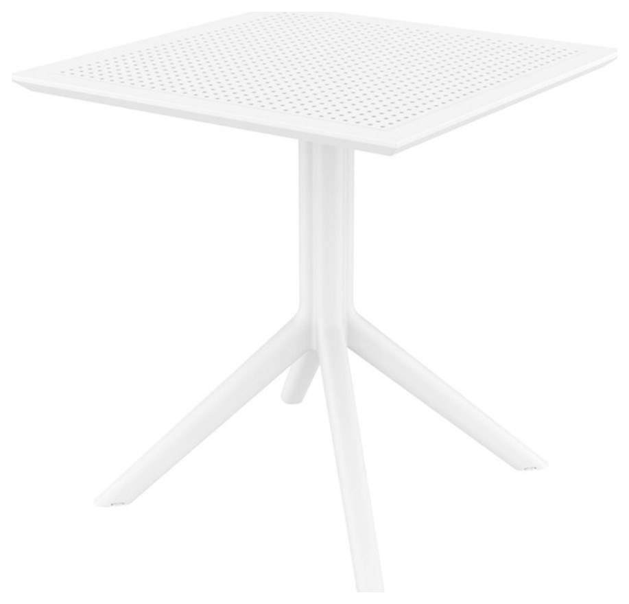 Sky Square Table 27 inch White - Contemporary - Outdoor Dining Sets ...