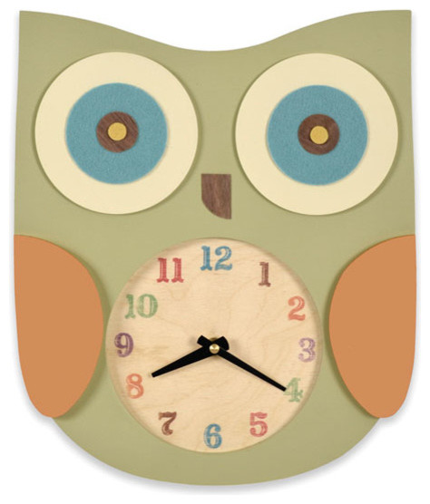Owl Clock - Contemporary - Wall Clocks - by Tree by Kerri Lee | Houzz