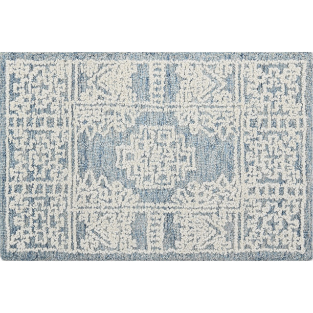 Hardanger Hand Tufted Area Rug Wool Denim Blue, 2' X 3' - Contemporary ...