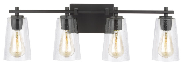 Mercer Four Light Vanity in Oil Rubbed Bronze - Transitional - Bathroom ...