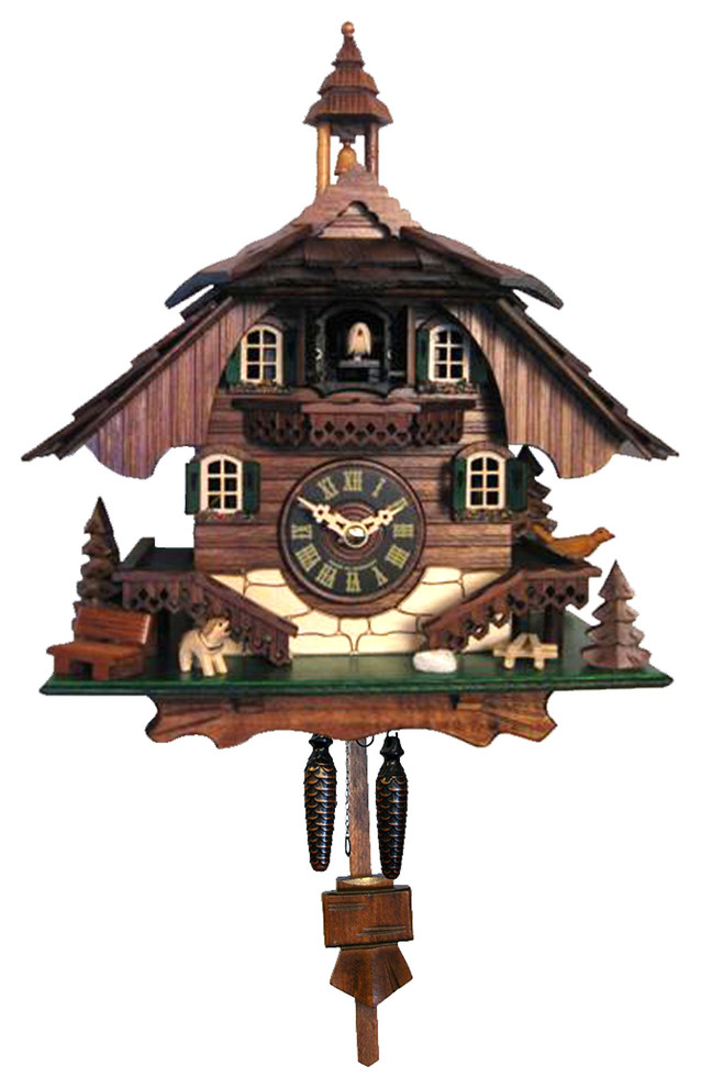 Engstler Battery-Operated Cuckoo Clock- Full Size - Rustic - Cuckoo ...