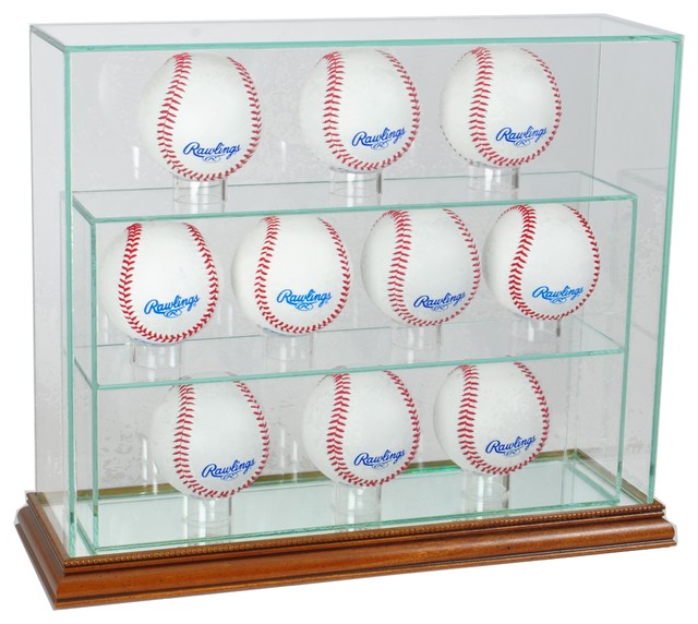10 Baseball Upright Display Case - Traditional - Sports And Game Room ...