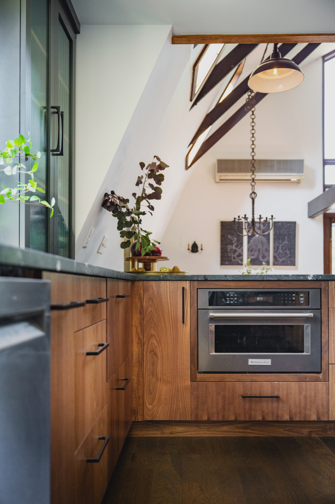 Rustic Mid-Century Modern Barn Kitchen - Transitional - Kitchen ...