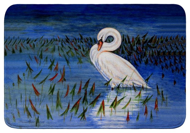 Mute Swan Bath Mat 24x36 - Contemporary - Bath Mats - by Betsy Drake ...