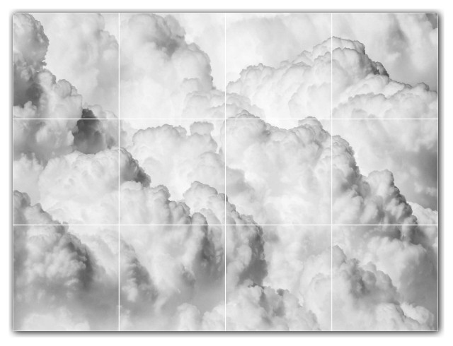 Clouds Ceramic Tile Wall Mural HZ500386, 32" Wide x 24" High ...