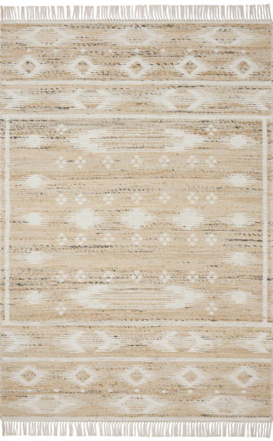 Angela Rose x Loloi Rivers Natural / Ivory Area Rug, 18" x 18" Sample ...