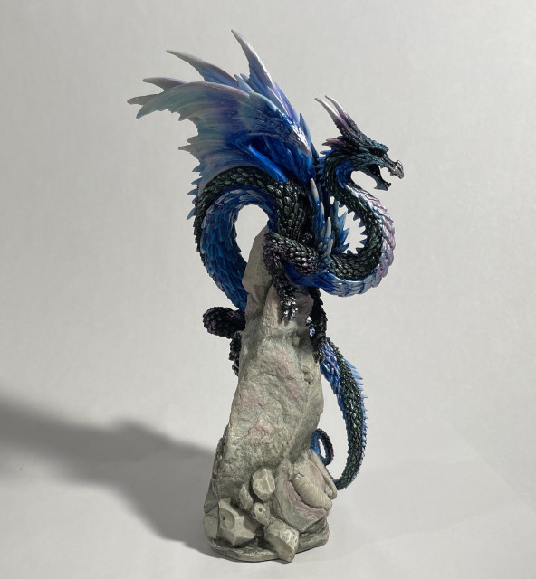 Sapphire Sentinel Dragon Statue Sculpture Figurine Art By Andrew Bill ...
