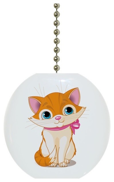 Kitten Pink Ribbon Ceiling Fan Pull - Traditional - Ceiling Fan ...