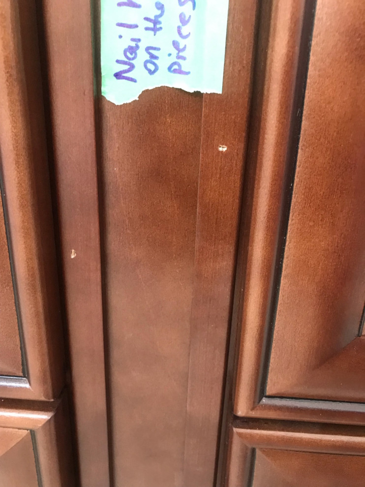 is this normal for scribe - bathroom remodel