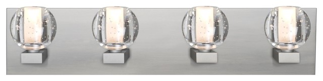 Besa Lighting 4WF-BOCABB-SN Boca 3 - Four Light Bath Vanity ...