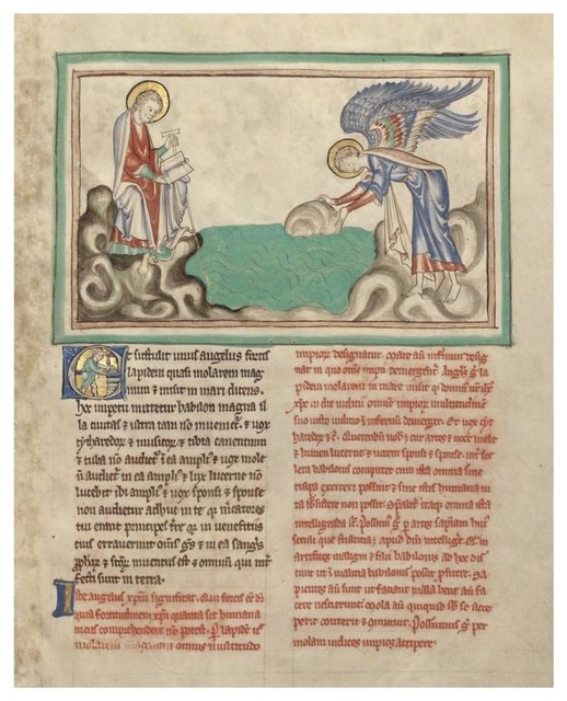 "An Angel Casting a Millstone into the Sea" Paper Art, 18"x22", 24"x30 ...