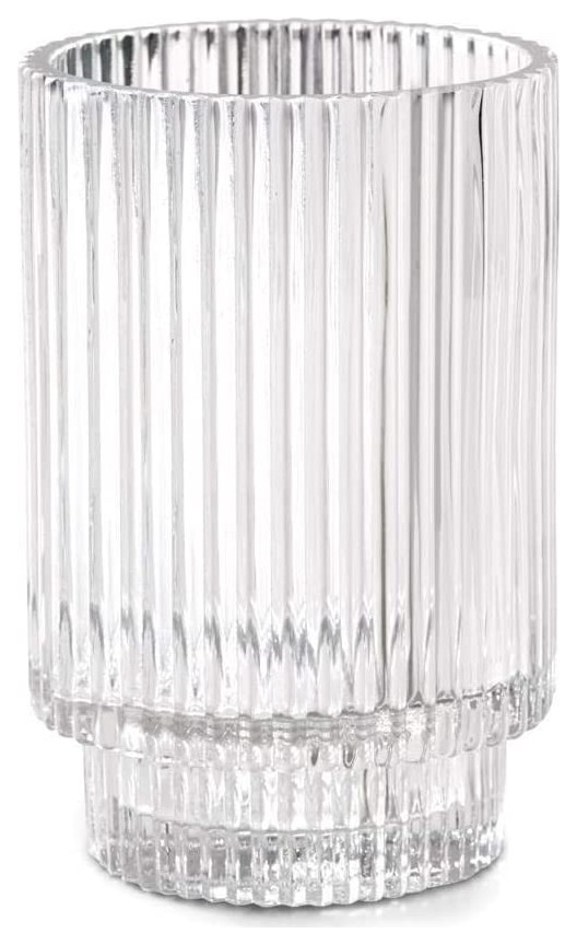 Ribbed Glass Votive Holder - Contemporary - Vases - by Serene Spaces ...