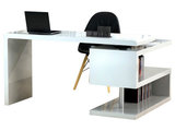 J&M Furniture A33 Office Desk, White - Contemporary - Desks And Hutches ...