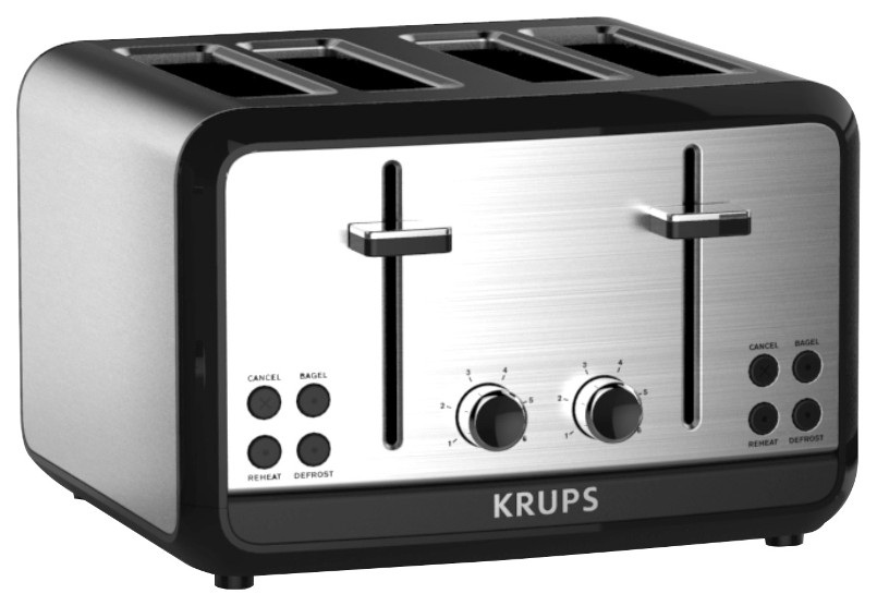 Krups Savoy Stainless Steel 4-Slice Toaster - Modern - Toasters - by ...