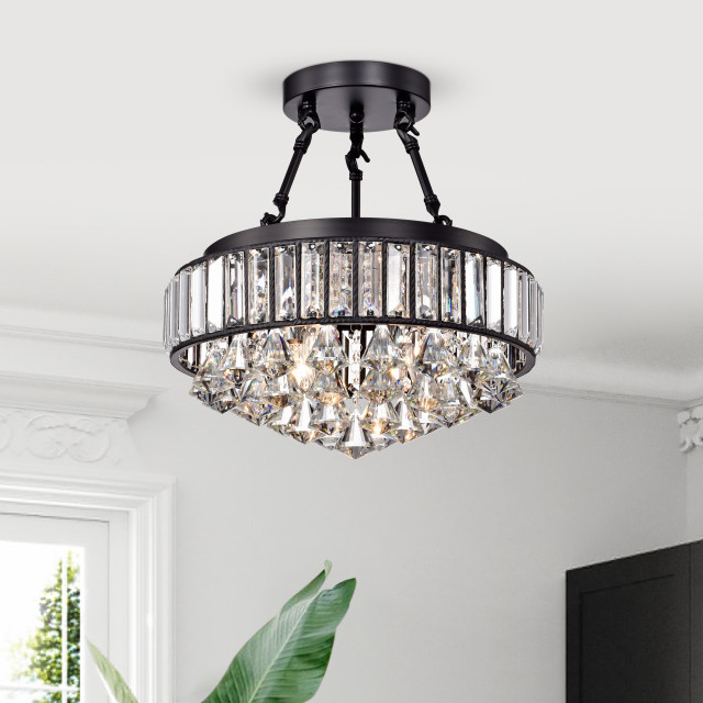 Aresi 4-Light Semi-Flush Mount - Contemporary - Flush-mount Ceiling ...