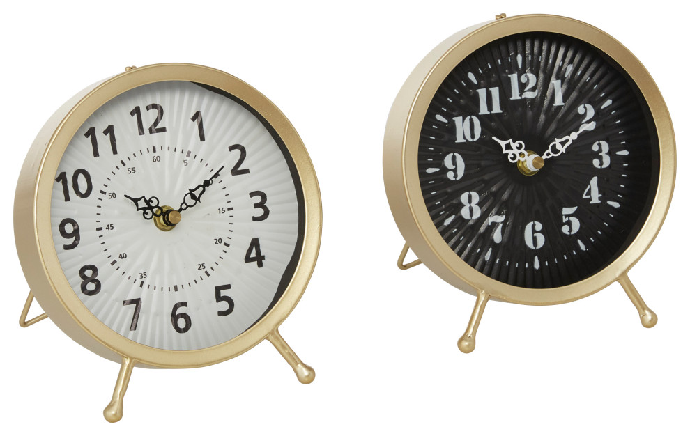 Metal Modern Clock 92164 - Midcentury - Desk And Mantel Clocks - by ...