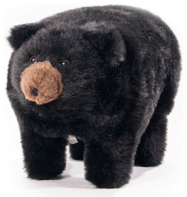 Midnight Black Bear Footstool - Rustic - Kids Step Stools And Stools ...