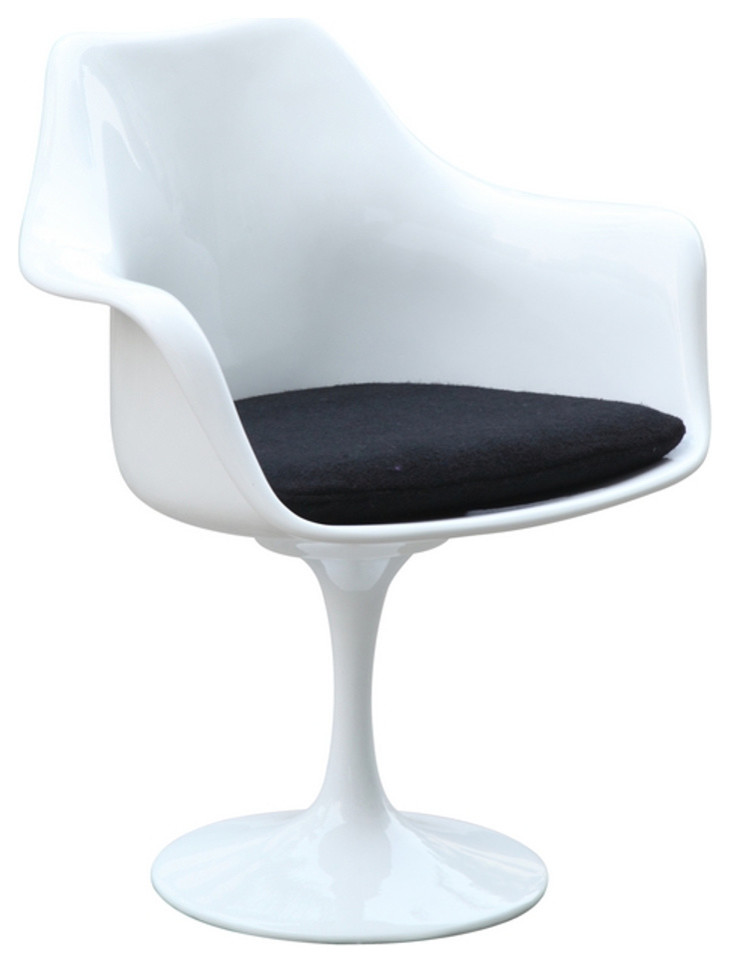 Modern Classics Flower Arm Chair, White - Midcentury - Dining Chairs ...