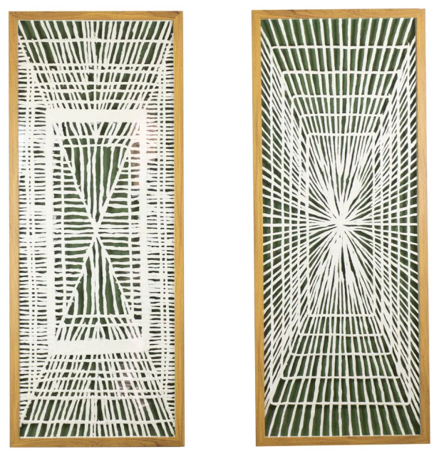 HUJI Abstract Paper String Art Shadow Box Wall Decor Set - 2-Piece ...