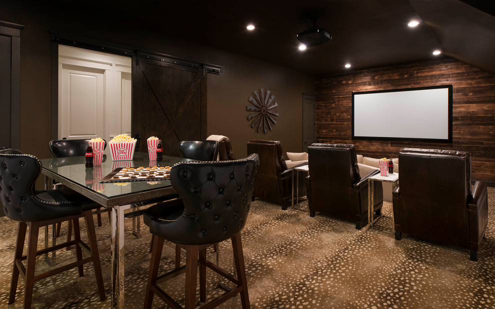 Family Farmhouse - Farmhouse - Home Theater - Dallas - by IBB Design ...