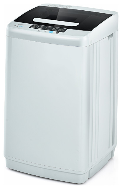 Costway Portable Full-Automatic Laundry Washing Machine Washer W/Drain ...