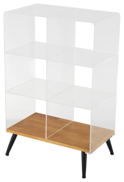 Contemporary Clear Acrylic Plastic Accent Table 564383, 23" x 13" x 36 ...
