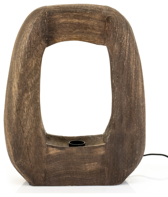 Brown Wooden Table Lamp | By-Boo Gibs - Rustic - Table Lamps - by Oroa ...