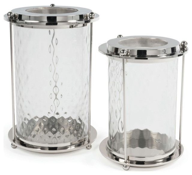 Rawley Glass Hurricanes Set Of 3 - Transitional - Candleholders - by ...