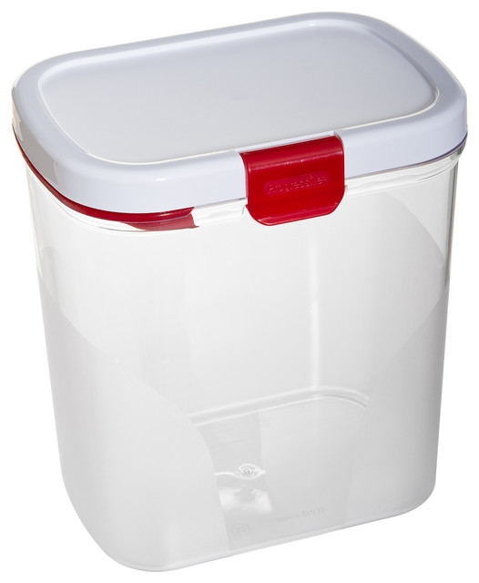 Progressive International Red and White Flour Keeper with Built in ...