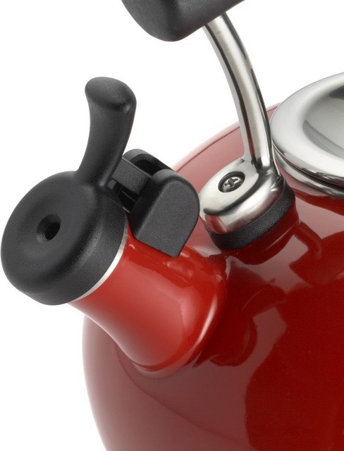 Circulon 25th Anniversary 2-Quart Whistling Tea Kettle, Red ...