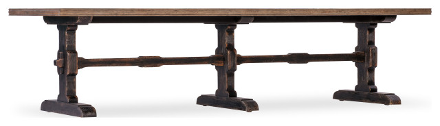 Americana Trestle Rectangle Cocktail Table - Traditional - Coffee ...
