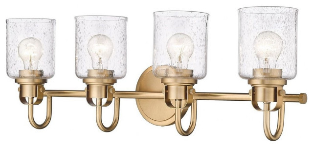 4 Light Vanity Light Fixture In Transitional Style-9.5 Inches Tall and ...