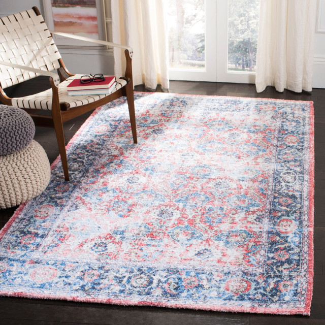 Safavieh Saffron Sfn557P Vintage and Distressed Rug, Rust and Blue, 6'0 ...