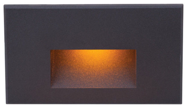 WAC Lighting WL-LED100-AM-BK 5" 3.9W 1 LED Rectangular Scoop Step Light ...