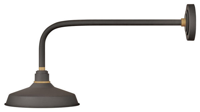 Hinkley Foundry 1-Light Outdoor Wall Mount Lantern, Museum Bronze ...