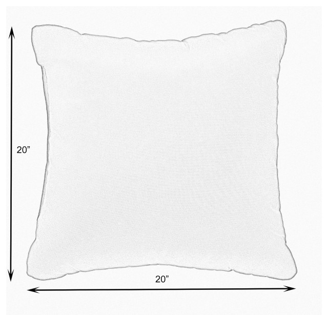 Sorra Home Outdoor Knife Edge Pillows, Set of 2, 20"Hx20"Wx6"D ...