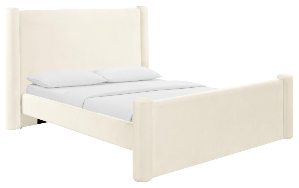 Athara Velvet Full Bed, queen - Transitional - Platform Beds - by TOV ...