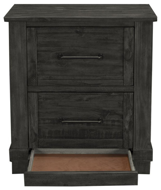 Rustic Charcoal Nightstand, Belen Kox - Rustic - Nightstands And ...
