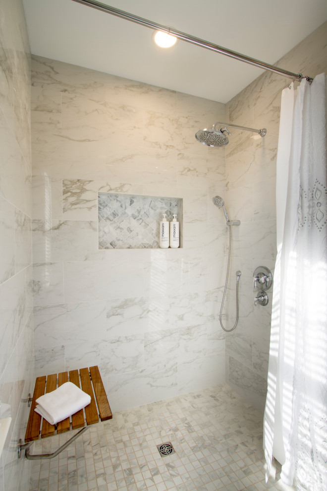 Zero threshold shower - Victorian - Bathroom - New York - by BINYAN ...