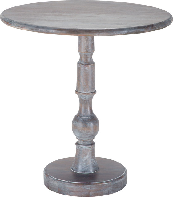 Acanthus Post Side Table, Waterfront Gray Stain With White Wash ...