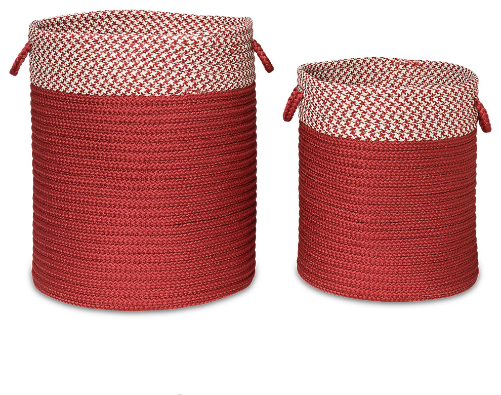 Splash In-Outdoor Hampers Red 15"x15"x18", Round, Braided - Hampers ...