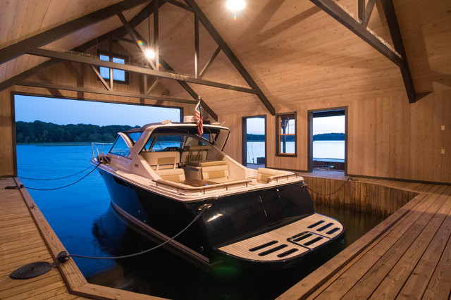 Eel Bay Island Boathouse with Living Quarters - Rustic - New York - by ...